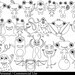 Outline Monster Digital Clipart Clip Art Graphics Personal | Etsy