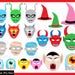 Scary Monster Props Clipart PDF JPG Digital Graphic Design Commercial ...