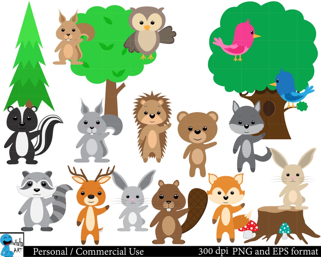Forest Animals Set Clipart - Digital Clip Art Graphics Personal ...