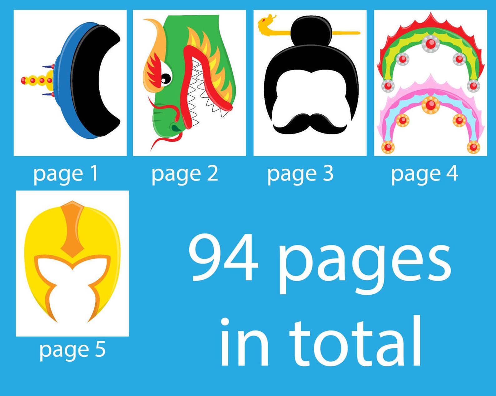 Chinese Props PDF and JPG Files Digital Graphic Design | Etsy