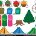 Camping Set Clipart - Digital Clip Art Graphics Personal Commercial Use ...