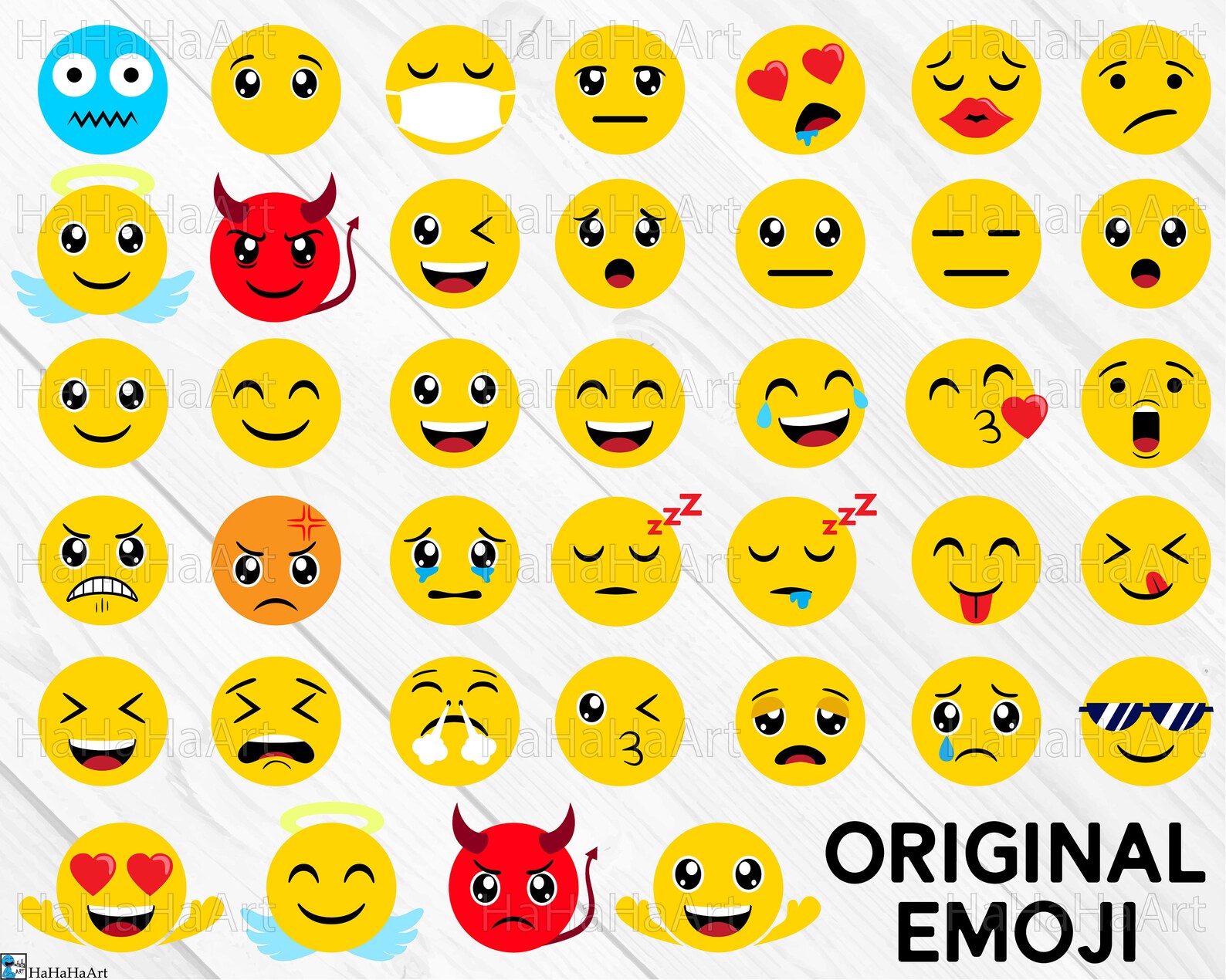 New Style Emoji - Clipart / Cutting Files Svg Png Jpg Dxf Eps Digital ...