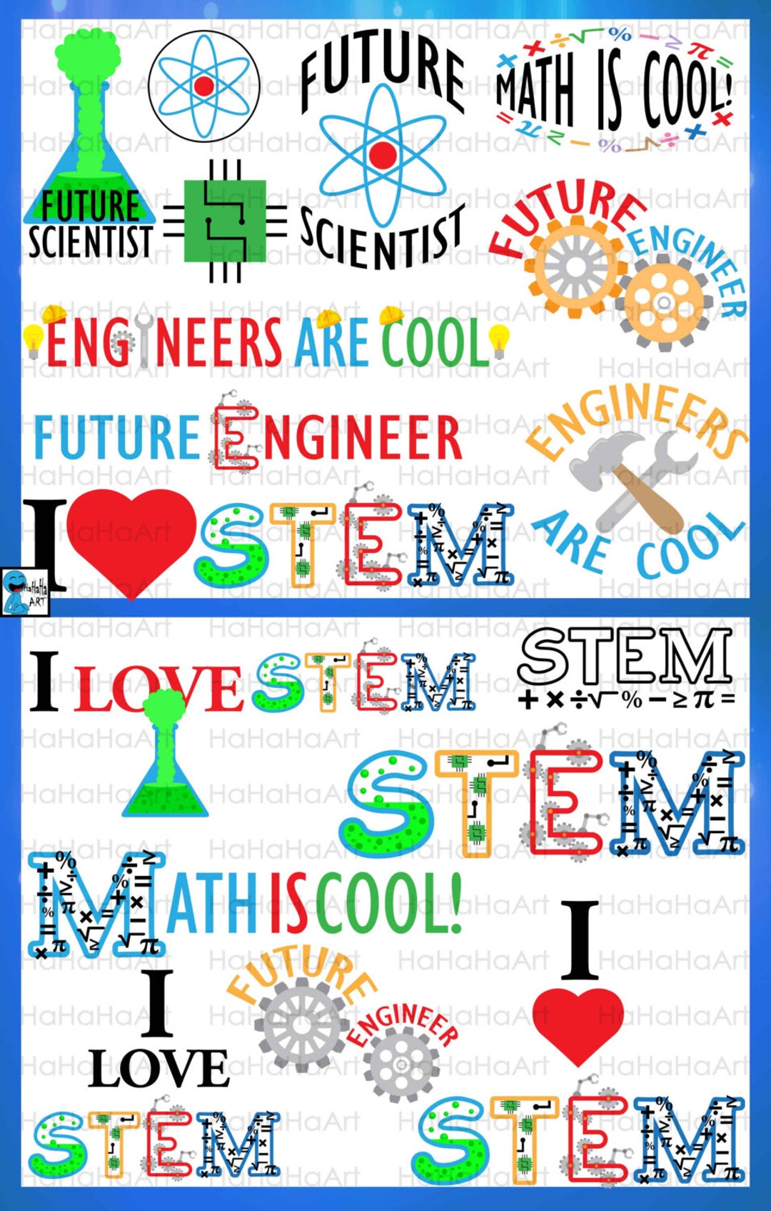 I Love STEM - Cutting Files Svg Png Jpg Eps Dxf Digital Graphic Design ...