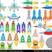 Space Kids Set Clipart Digital Clip Art Graphics, Personal, Commercial ...