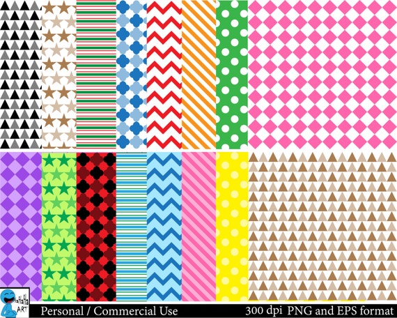 Paper Design Set Clipart Digital Clip Art Graphics | Etsy