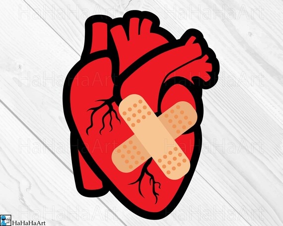 Patched Heart Clipart / Cutting Files Svg Png Jpg Dxf Eps - Etsy