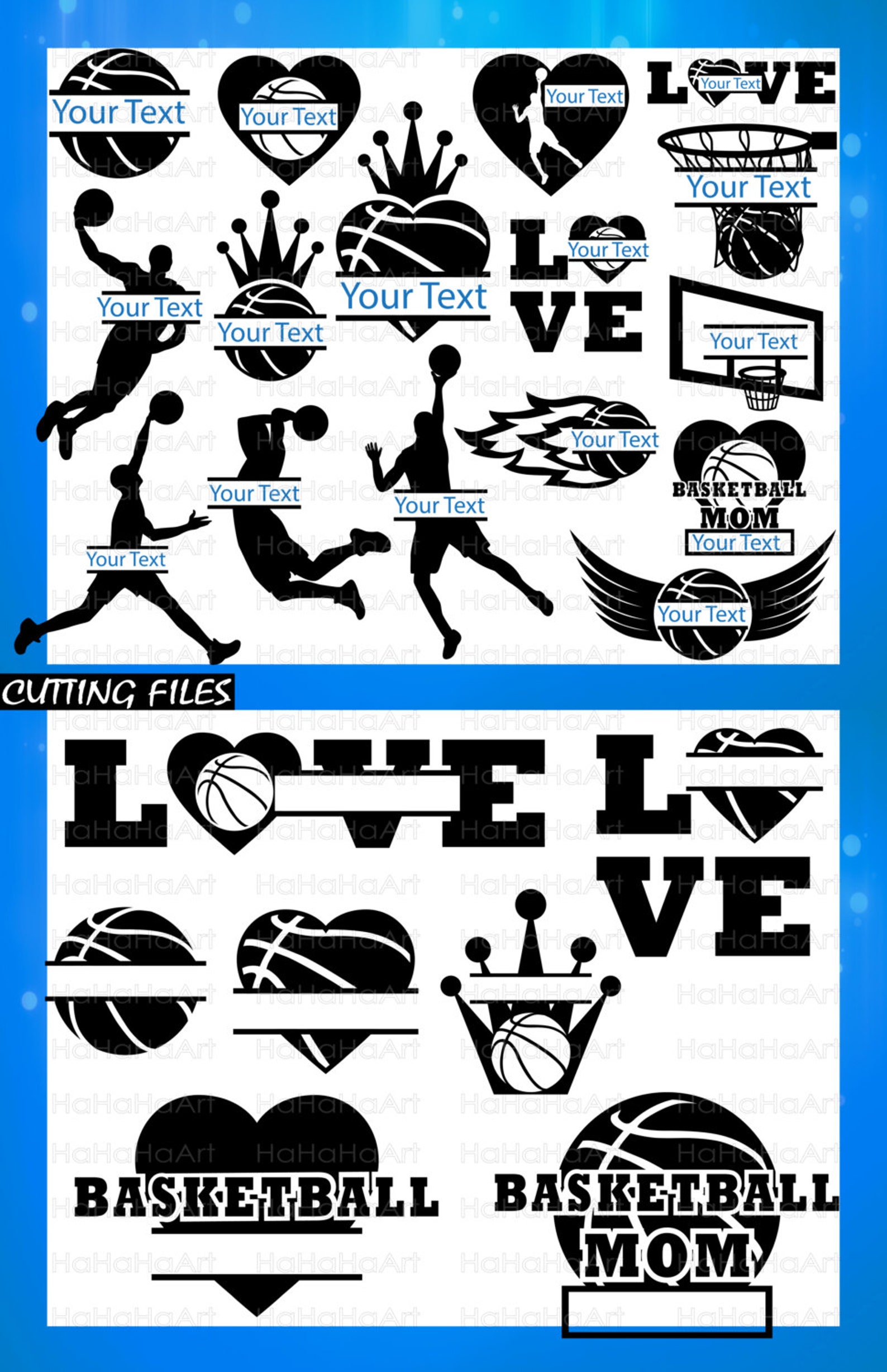 Split Basketball Monogram Cutting Files Svg Png Jpg Eps Dxf - Etsy