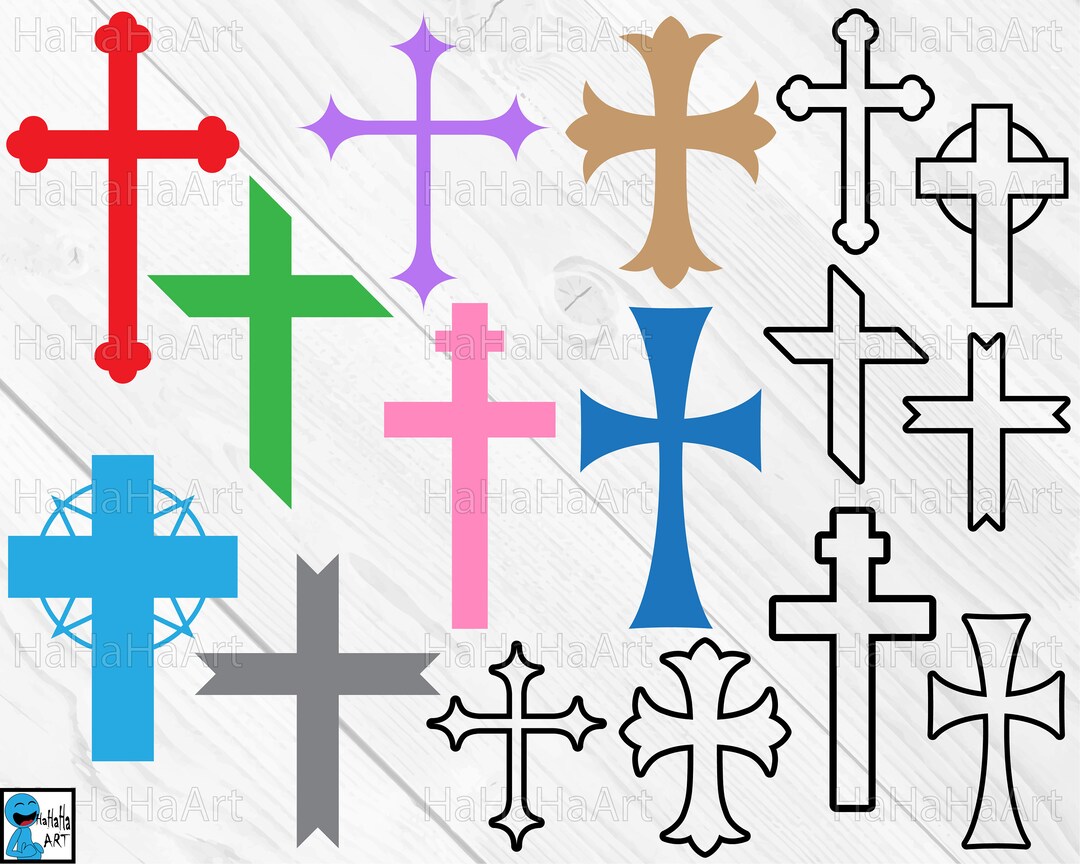 Monogram Crosses - Clipart / Cutting Files Svg Png Jpg Dxf Digital ...