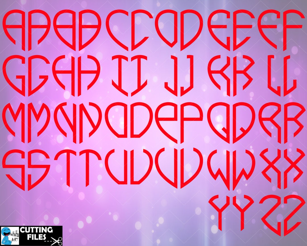 Red Two Letter Heart Alphabet Cutting Files Digital SVG Eps Dxf Png Jpg ...