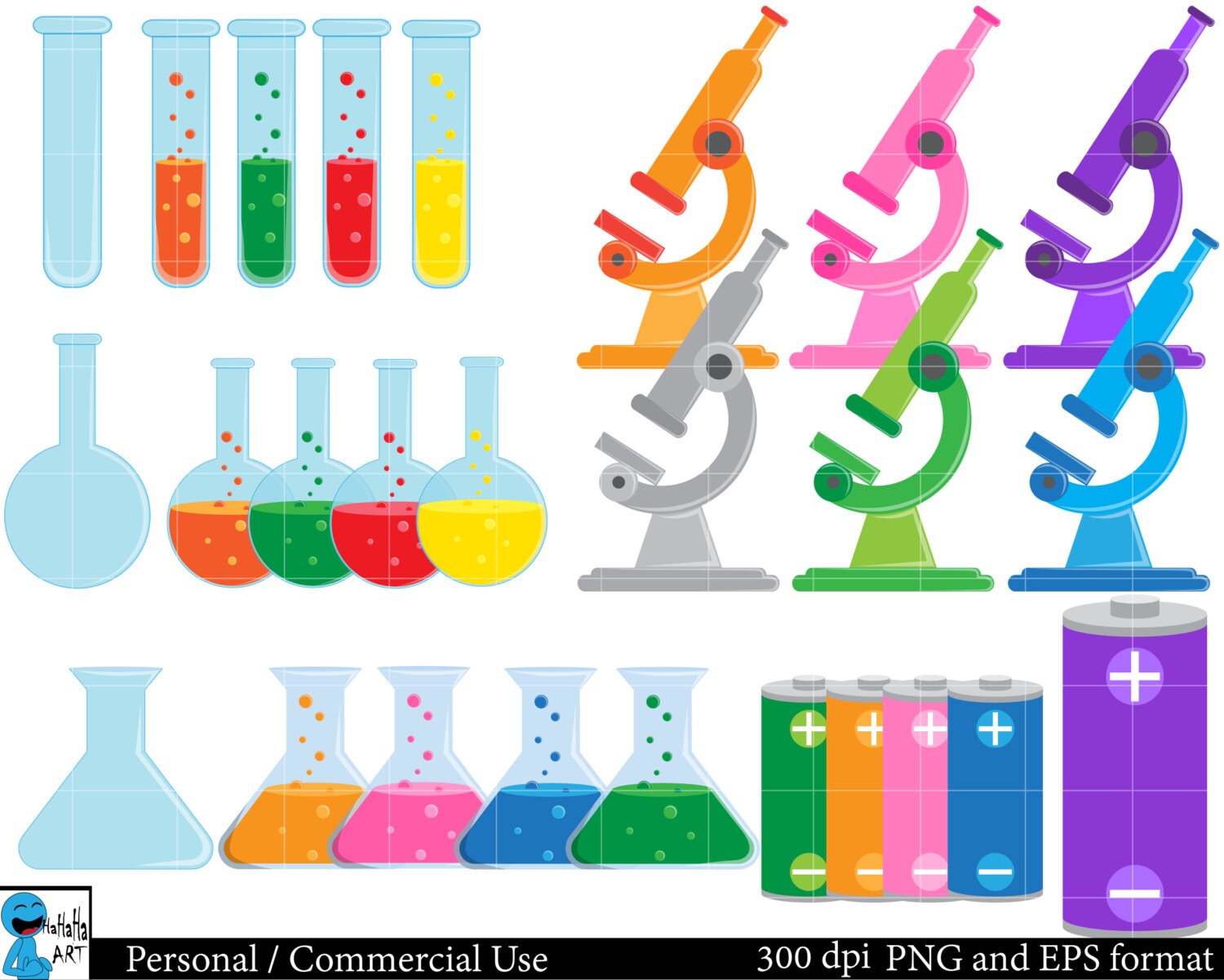 Laboratory Set Clipart - Digital Clip Art Graphics, Personal ...