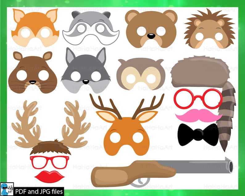 Woodland Animals Props V2 - Clipart PDF JPG Digital Graphic Design ...
