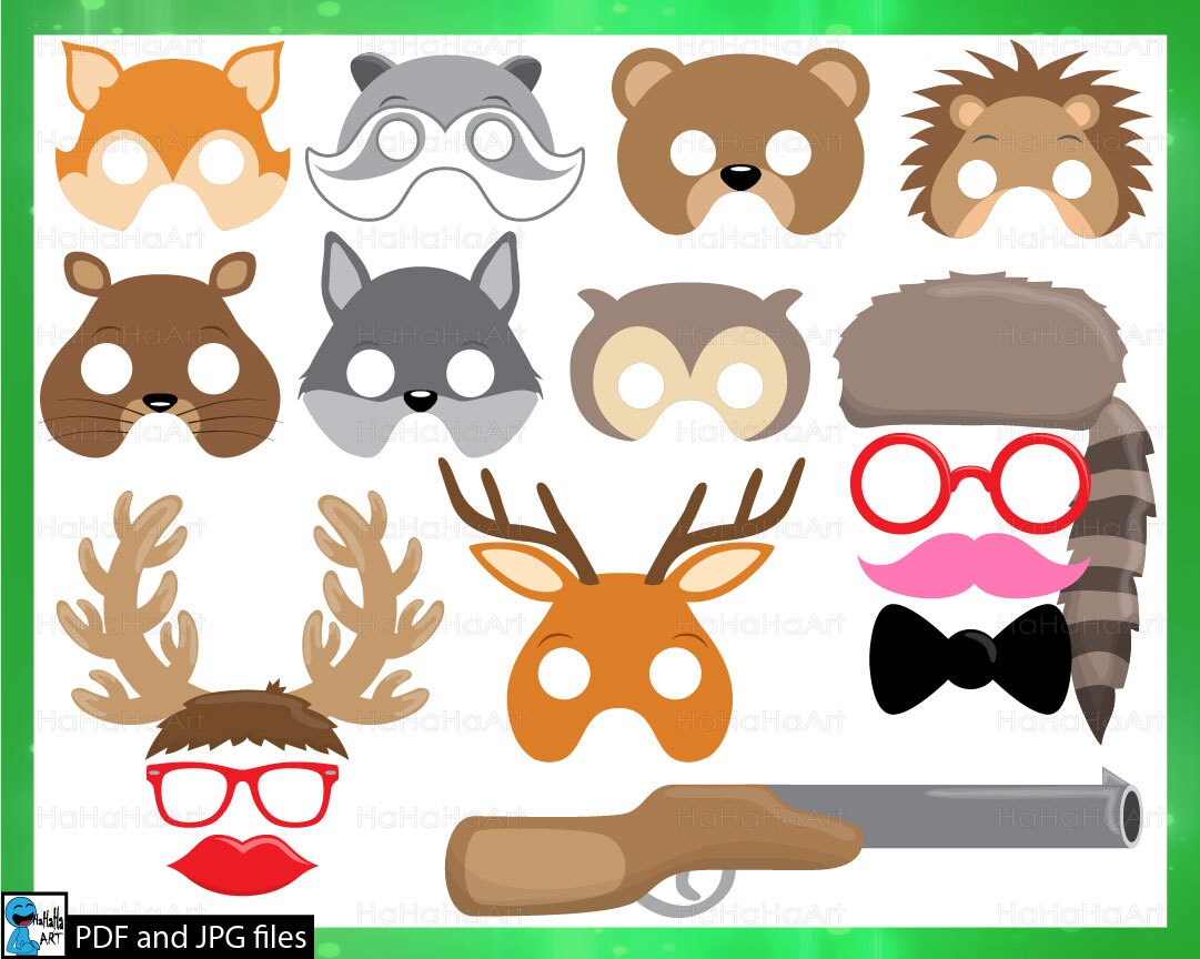Woodland Animals Props V2 - Clipart PDF JPG Digital Graphic Design ...