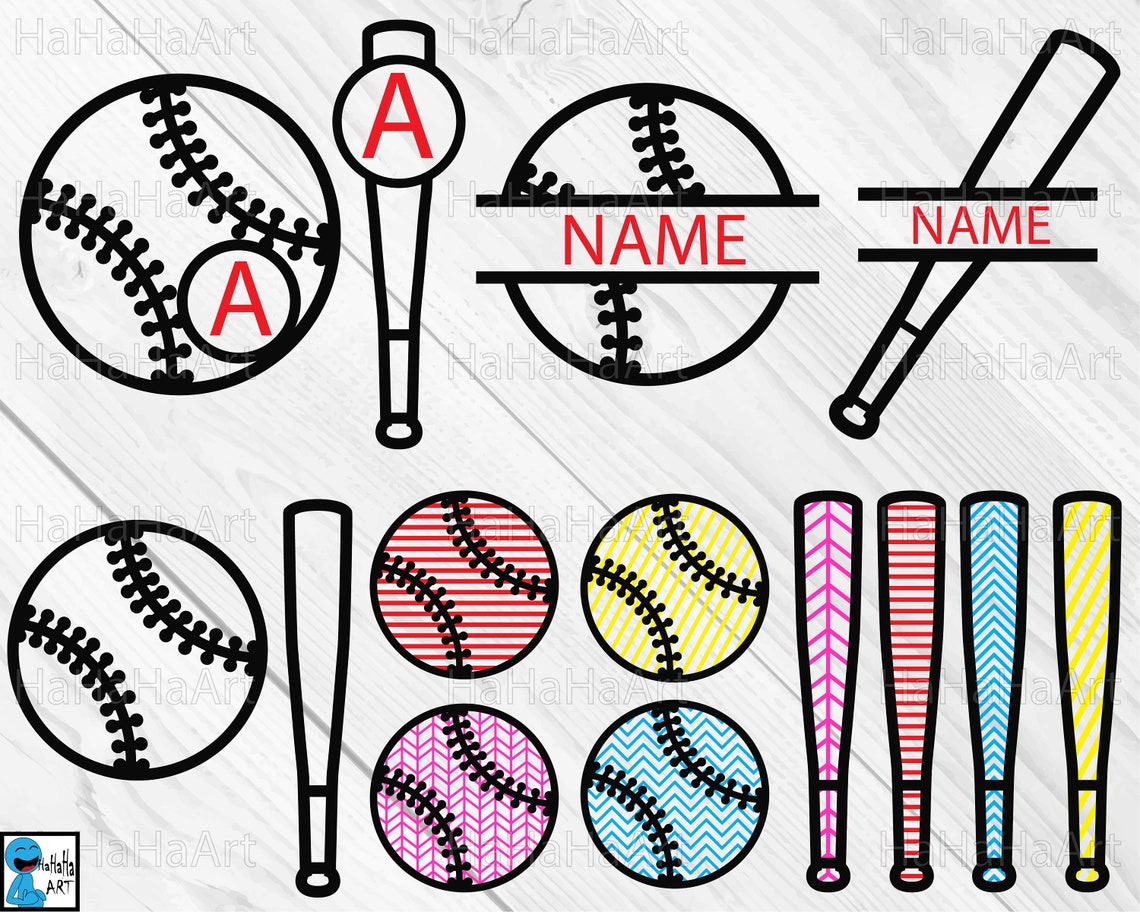 Baseball and Pattern Clipart / Cutting Files Svg Png Jpg Dxf - Etsy