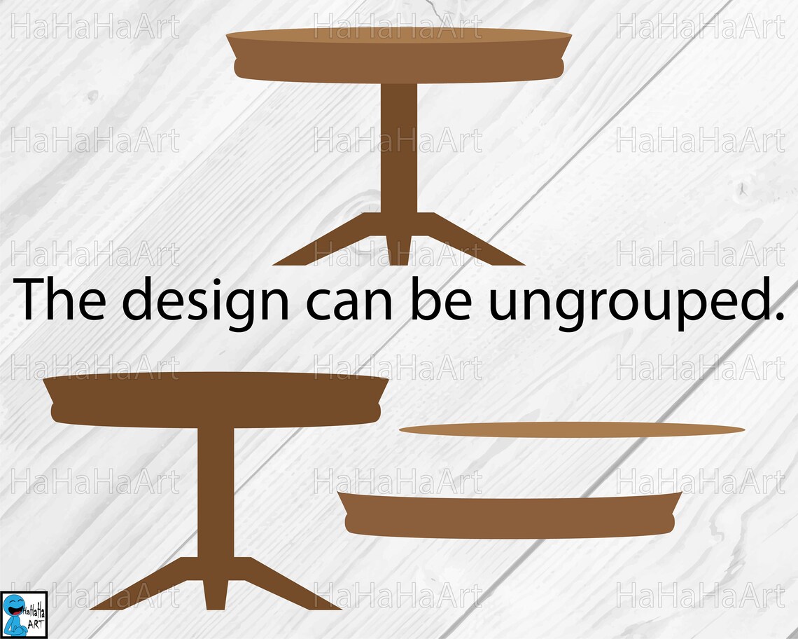 Round Table Clipart / Cutting Files Svg Png Jpg Dxf Digital | Etsy