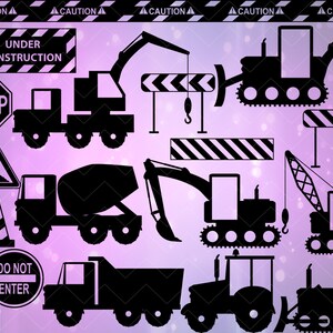 Black Construction Monogram V1 - Digital Cutting Files Svg Dxf Eps Png ...