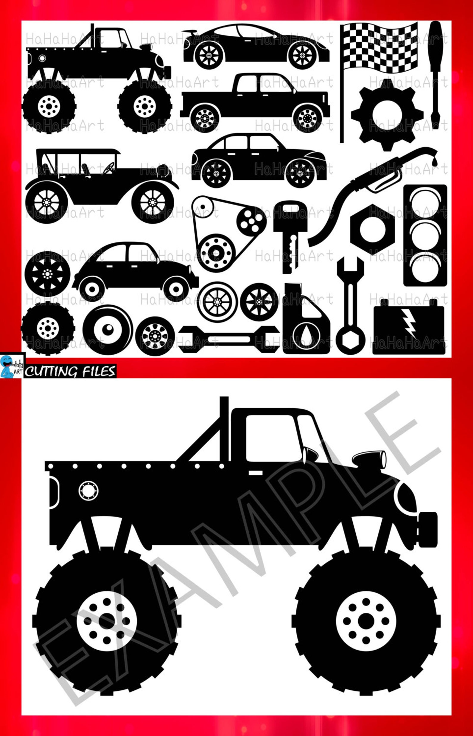 Cool Cars Monograms Black - Cutting Files Svg Png Jpg Eps Dxf Digital ...