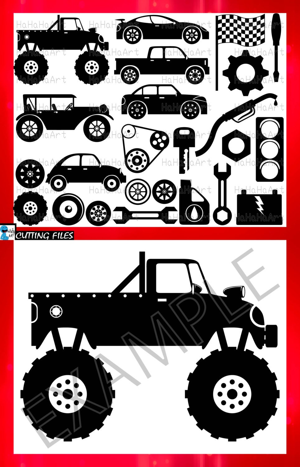 Cool Cars Monograms Black Cutting Files Svg Png Jpg Eps Dxf | Etsy