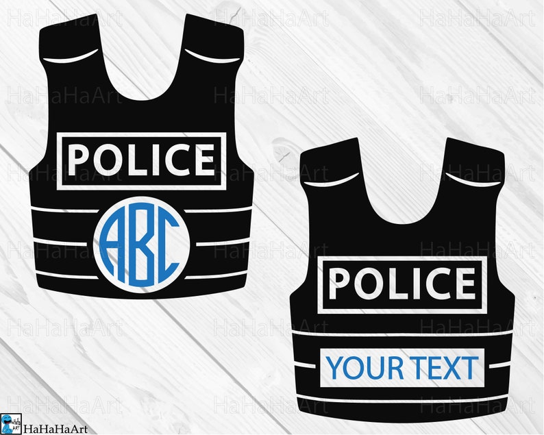 Circle and Split Police Vest Clipart / Cutting Files Svg Png - Etsy