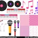 Girl Rock Star Set Clipart - Digital Clip Art Graphics Personal ...