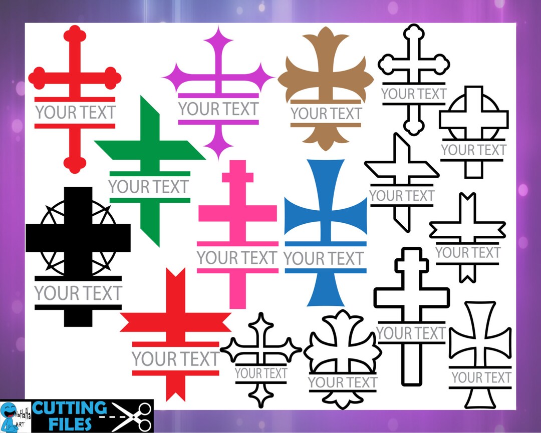 Split Crosses Cutting Digital Files Svg Dxf Eps Png Jpg - Etsy
