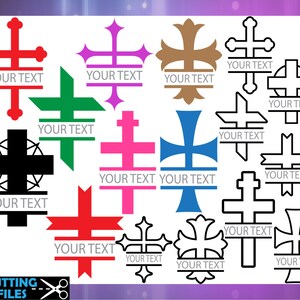 Split Crosses Cutting Digital Files Svg Dxf Eps Png Jpg - Etsy