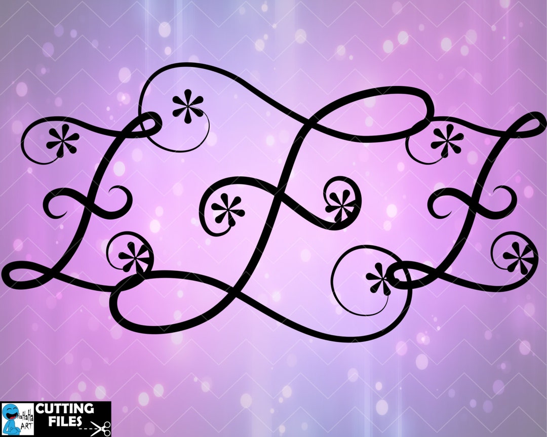 Vine Monogram Alphabet V3 Digital Cutting Files Svg Png Jpg Eps Dxf Cut ...