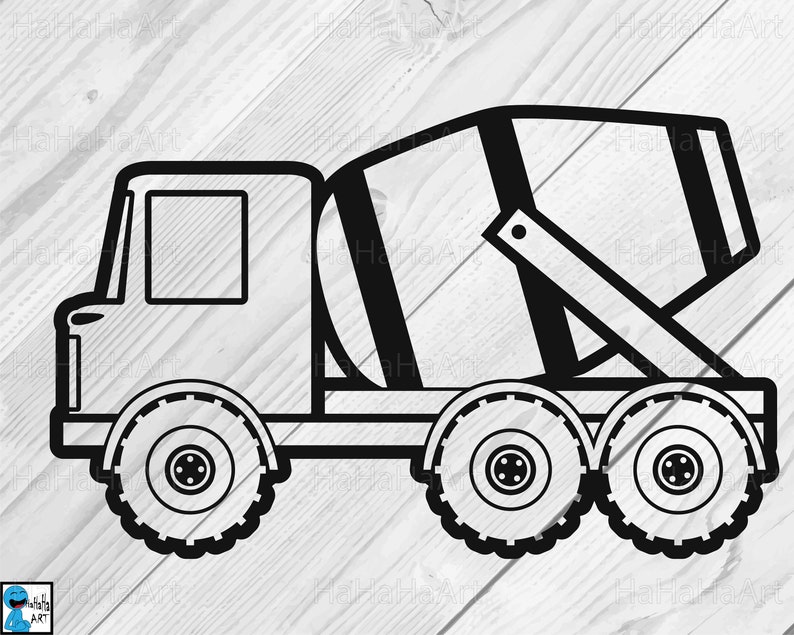 Cement Truck Monogram Clip Art / Cutting Files Svg Png Jpg - Etsy