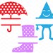 Split Monogram Funny Rain - Digital Cutting Files Svg Png Eps Jpg Dxf ...