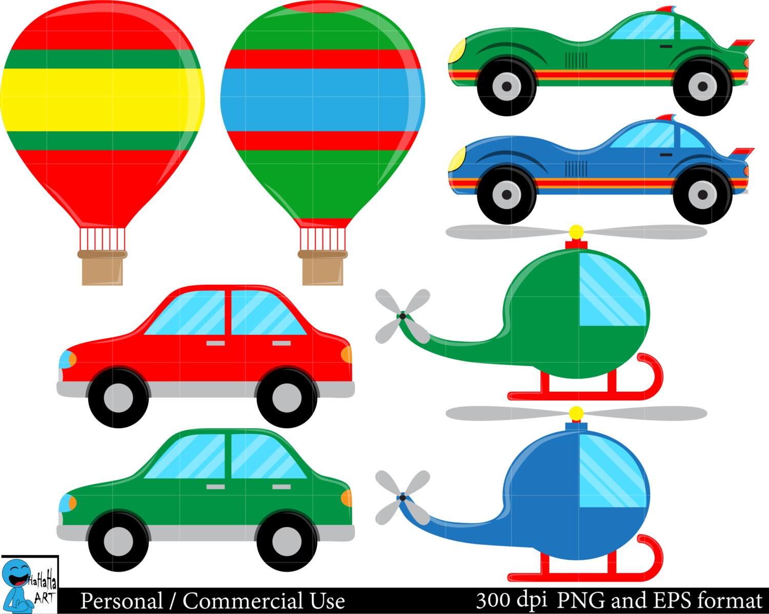 All Transportation Set Clipart - Digital Clip Art Graphics, Personal ...