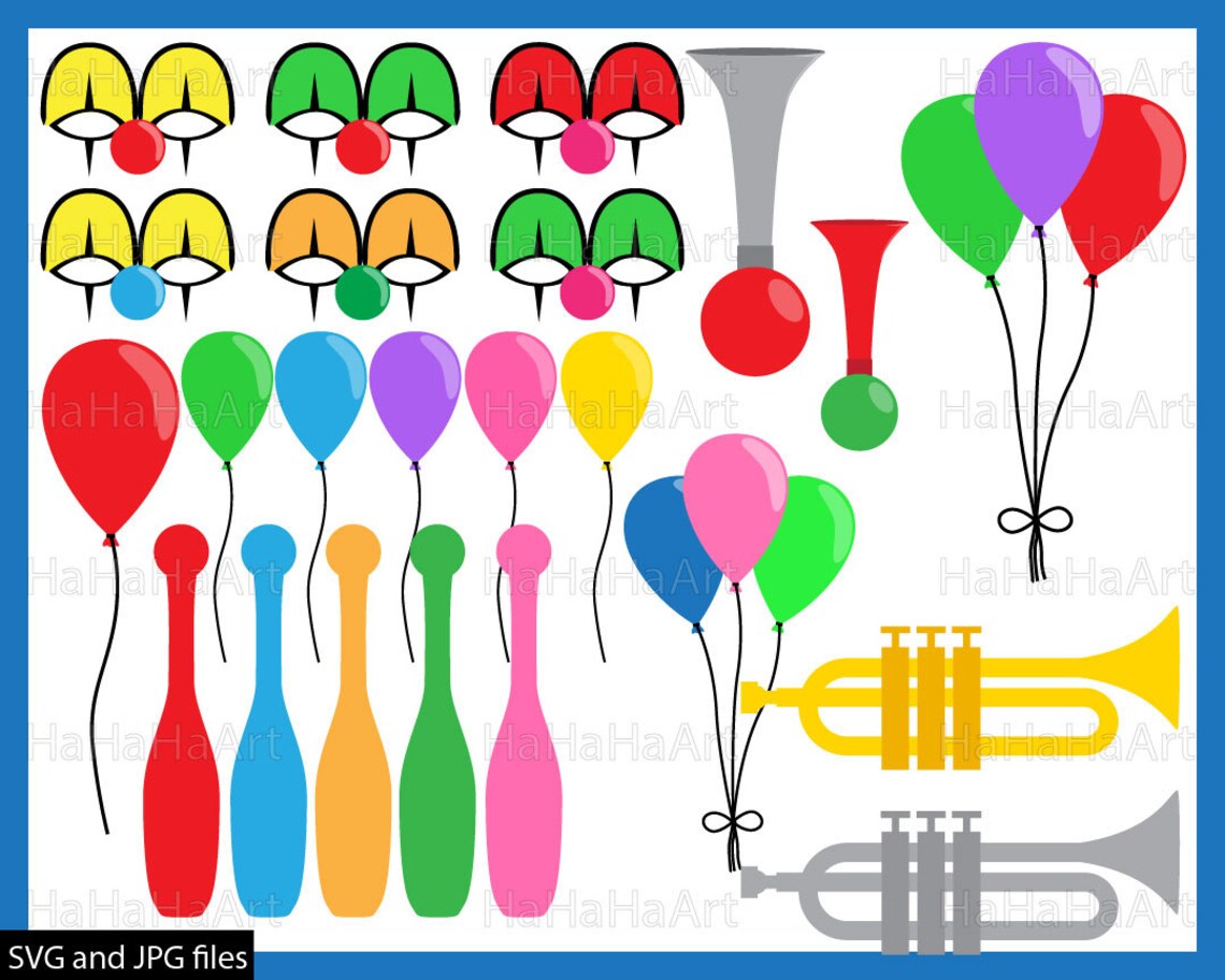 Clown Props Cutting Files SVG JPG Digital Graphic Design - Etsy