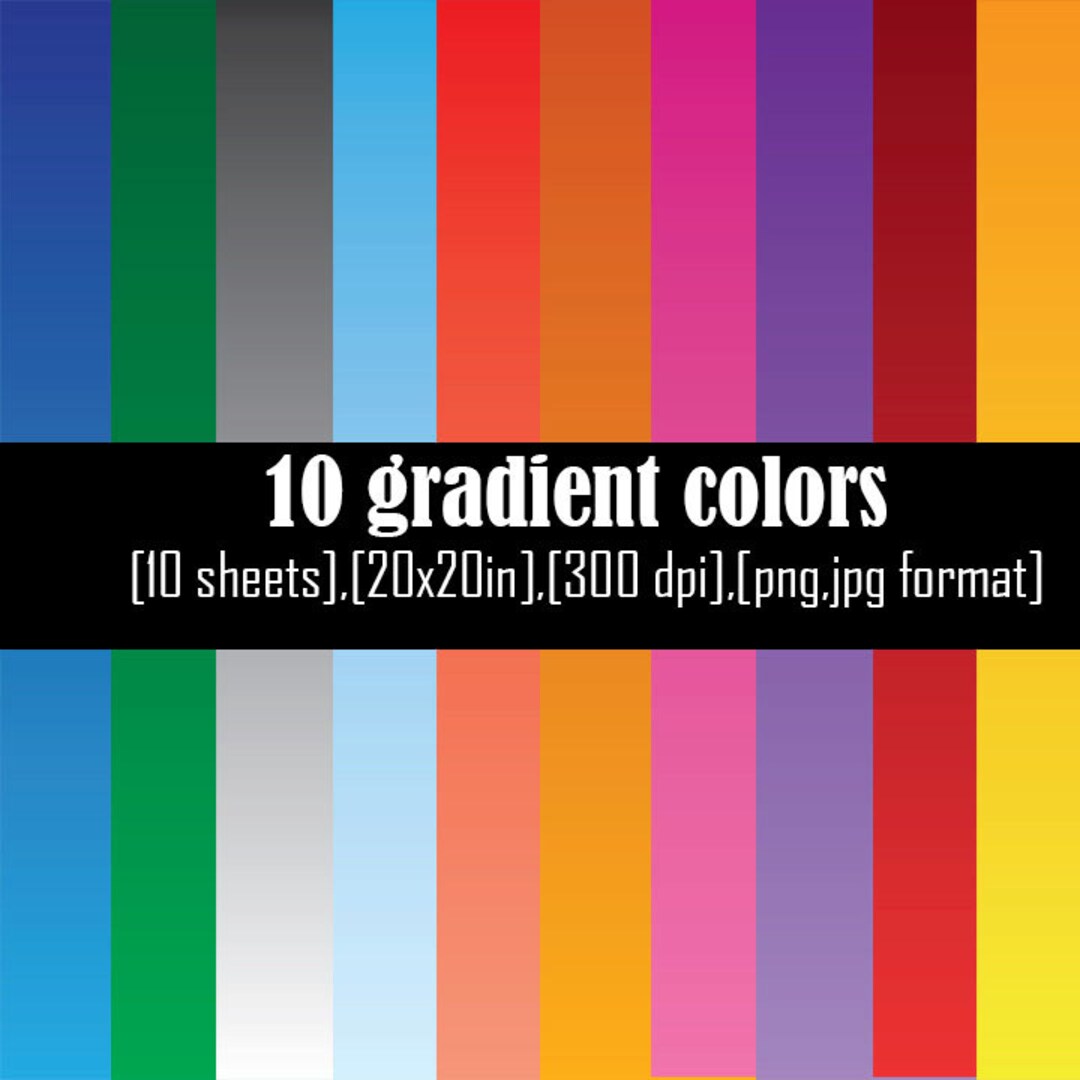 Gradients Backgrounds Set Clipart Digital Clip Art Graphics, Personal ...