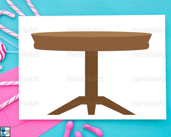 Round Table Clipart / Cutting Files Svg Png Jpg Dxf Digital | Etsy