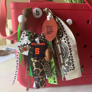 Personalized Bog Bag Tassel/keychain, Football Bogg Bag Tassel, Bogg ...