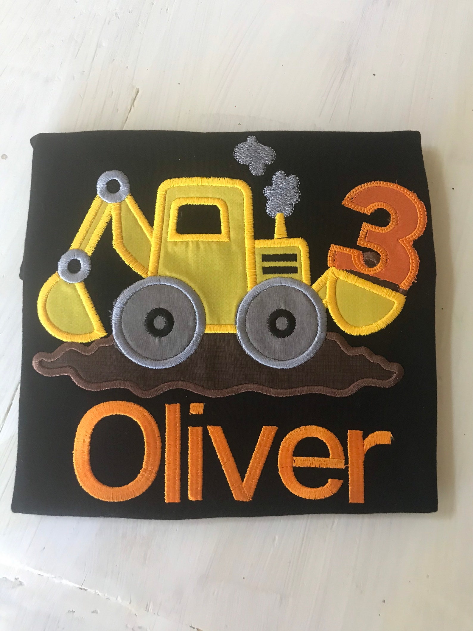 Construction Birthday Shirt, Backhoe Truck Birthday Shirt, Construction ...