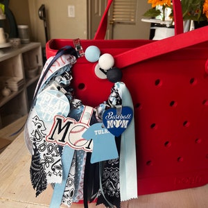 Personalized Bog Bag Tassel/keychain, Baseball Bogg Bag Tassel, Bogg ...