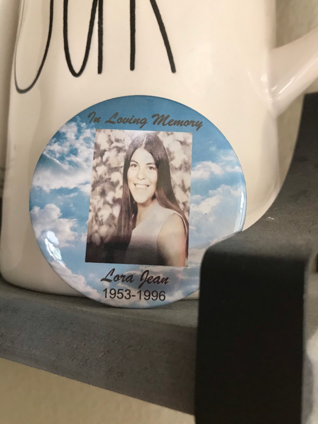 Custom Memorial Button,memorial Button, in Loving Memory,memorial Pin ...