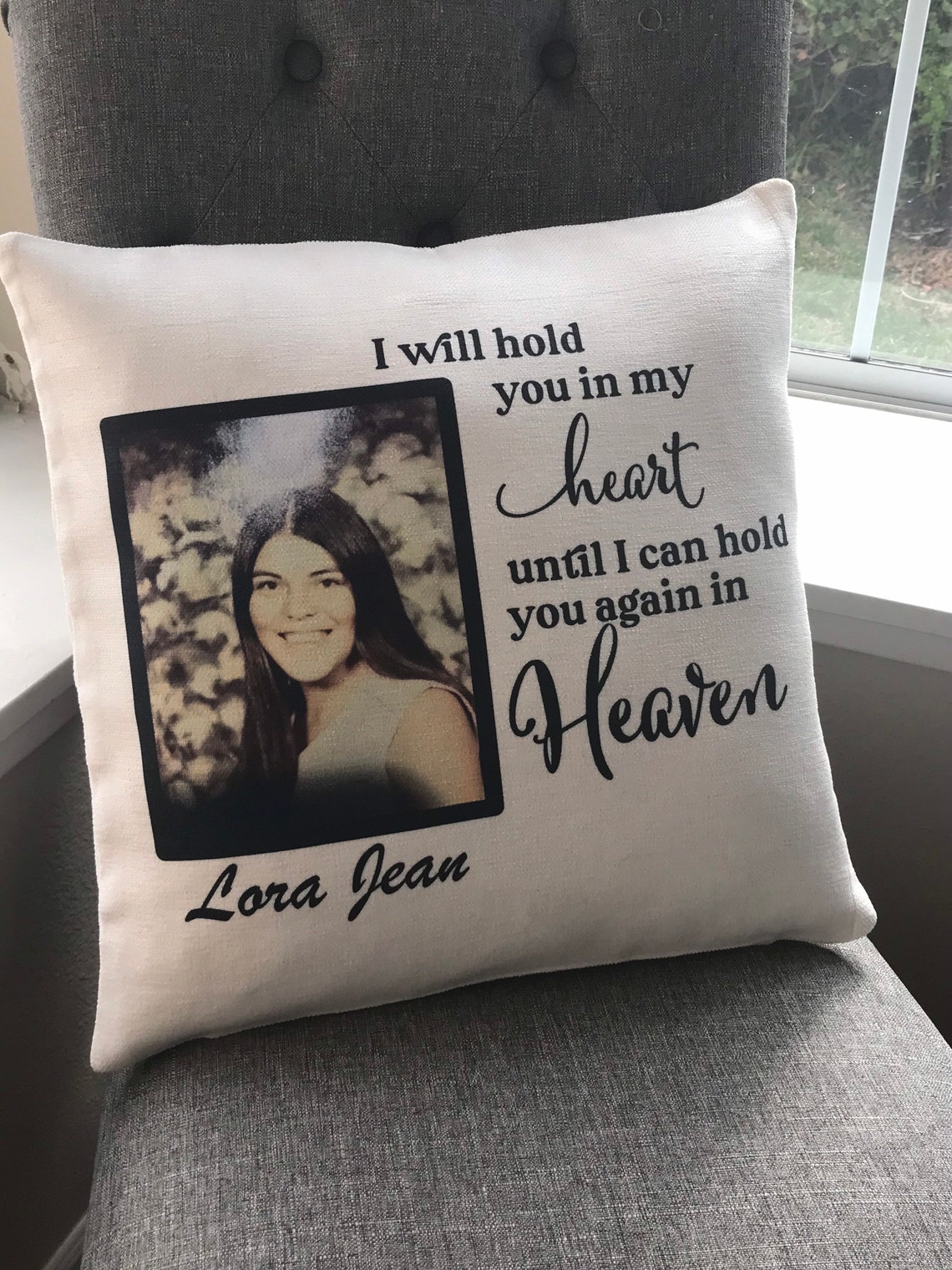 Photo Memorial Pillow, Loved One,in Loving Memory, Personalized Memory ...