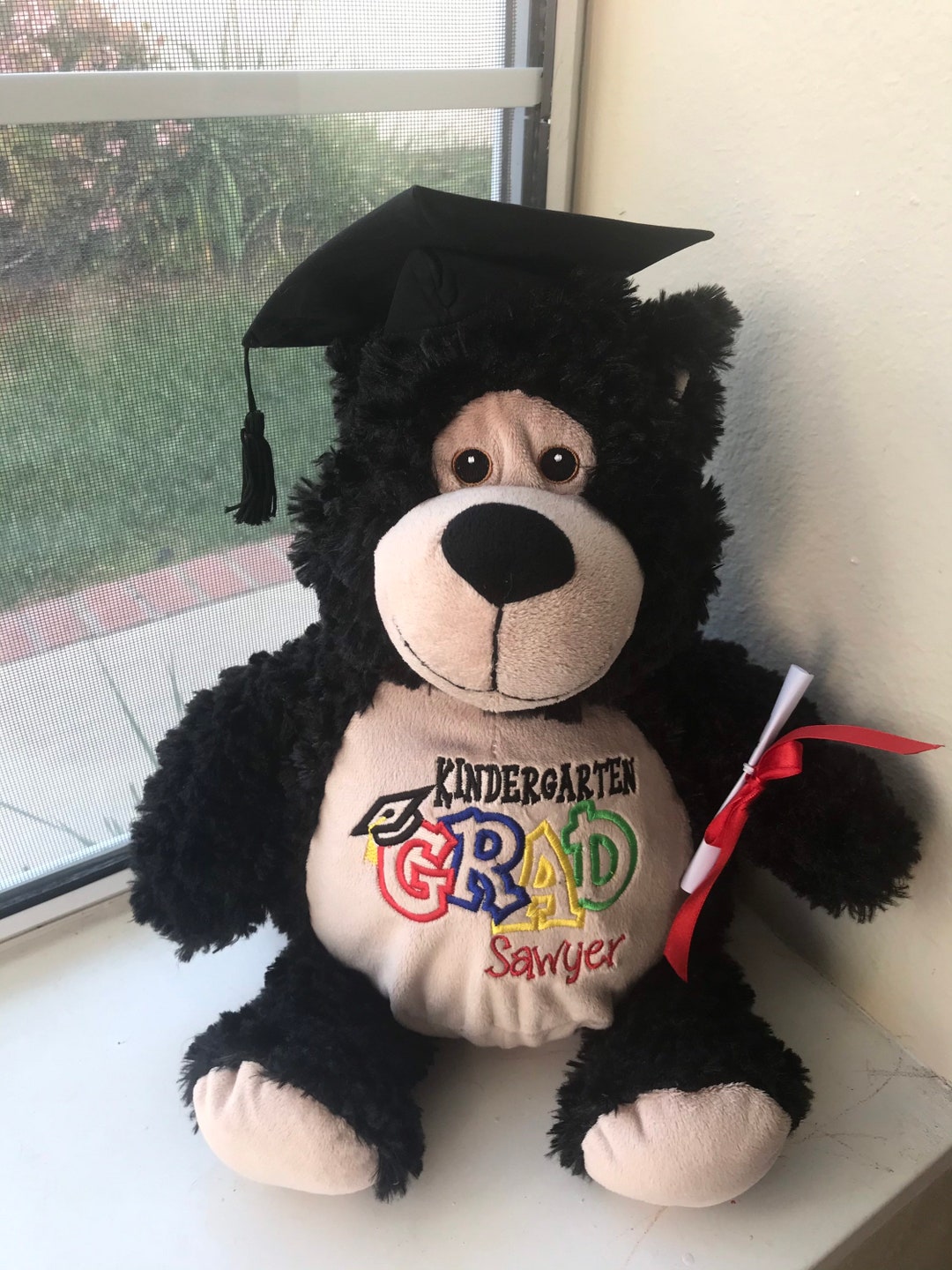 Oso de graduación, oso de peluche graduado bordado personalizado, oso ...