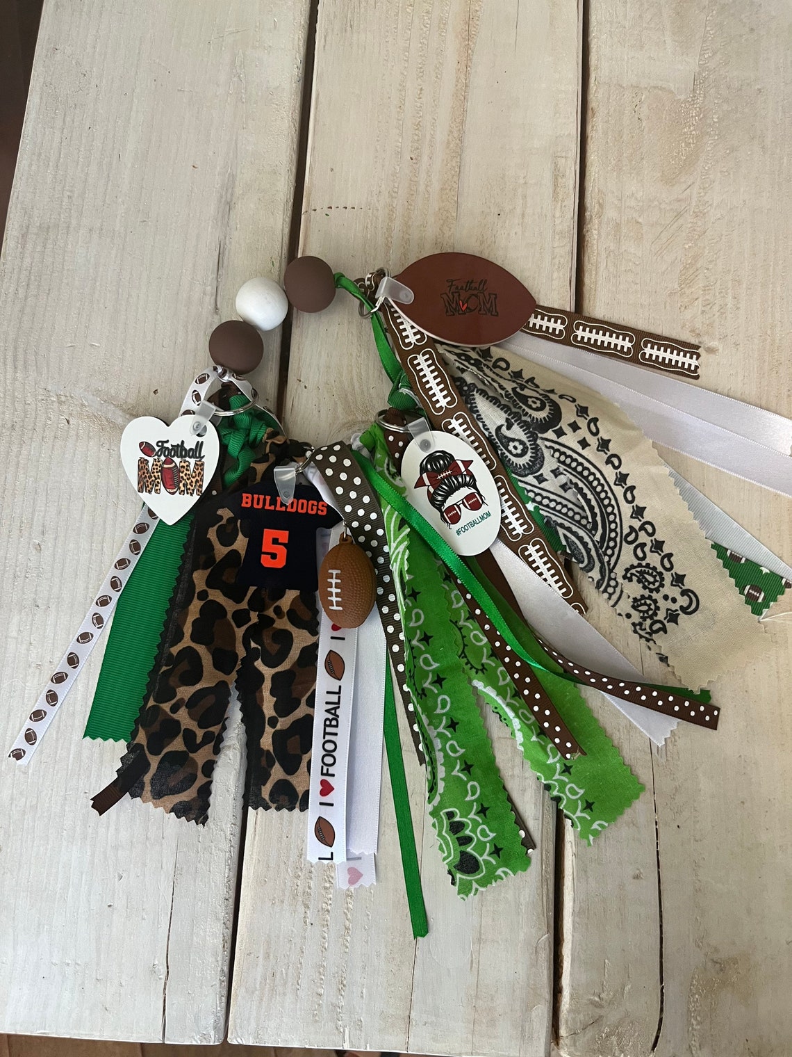 Personalized Bog Bag Tassel/keychain, Football Bogg Bag Tassel, Bogg ...