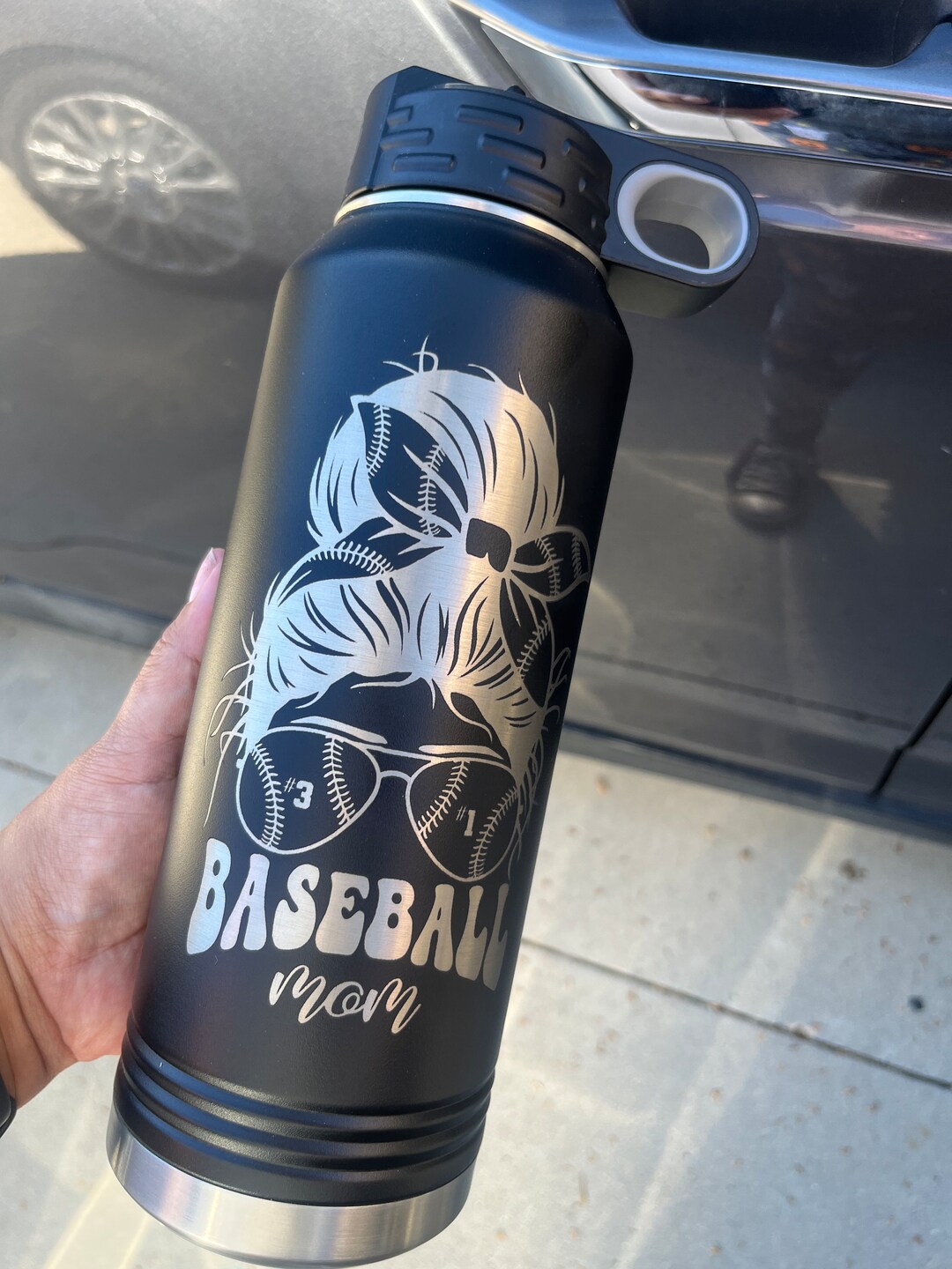 Personalized Baseball Mom Water Bottle, Baseball Mom, Baseball Mom ...