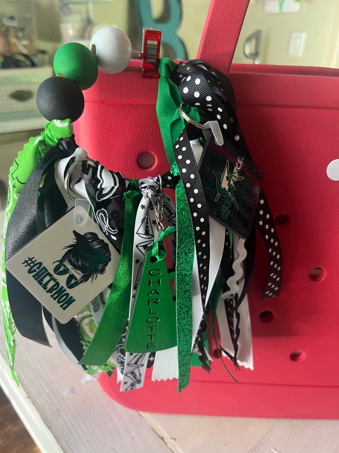 Cheer Bogg Bag Tassle, Bogg Bag Keychain, Customized Colors Bag ...