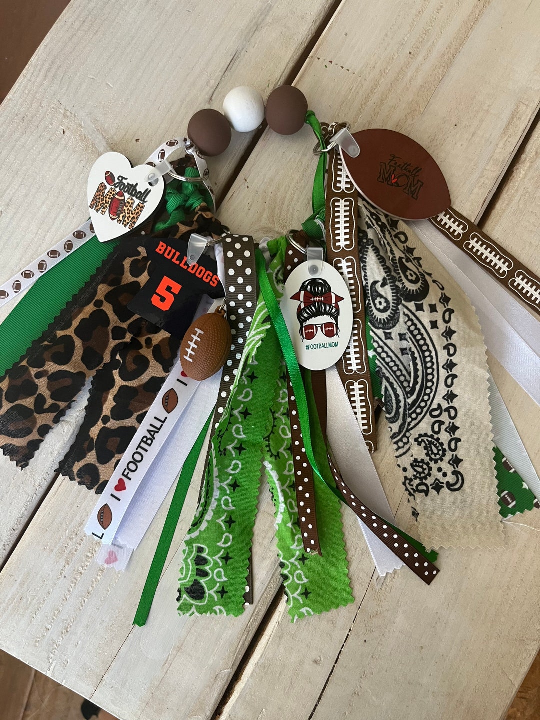 Personalized Bog Bag Tassel/keychain, Football Bogg Bag Tassel, Bogg ...