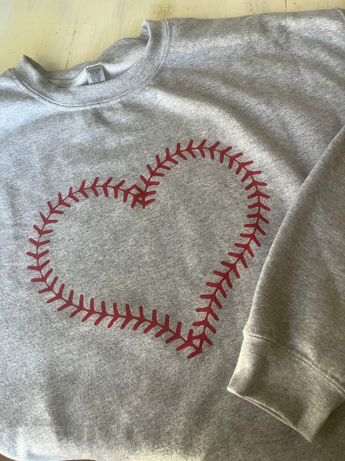 Baseball Heart Stitching Sweatshirt, Baseball Sweatshirt , Baseball ...