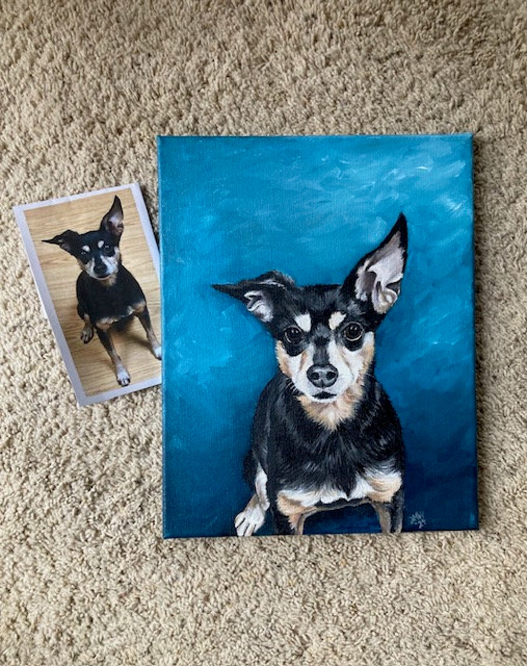 Hand Painted Pet Portraits With Acrylic Paint, Made Specifically With ...