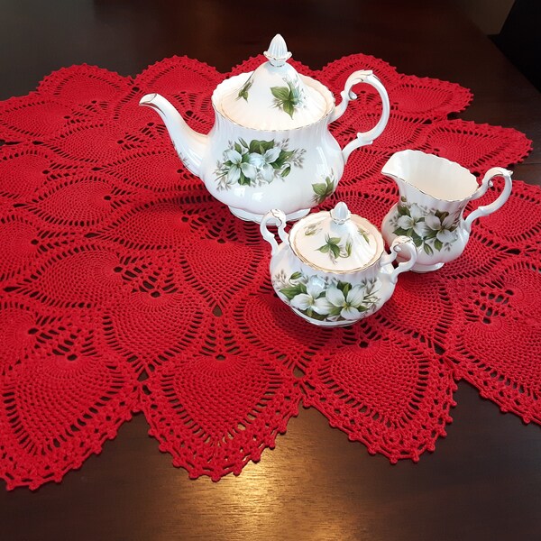 Red Doilies - Etsy