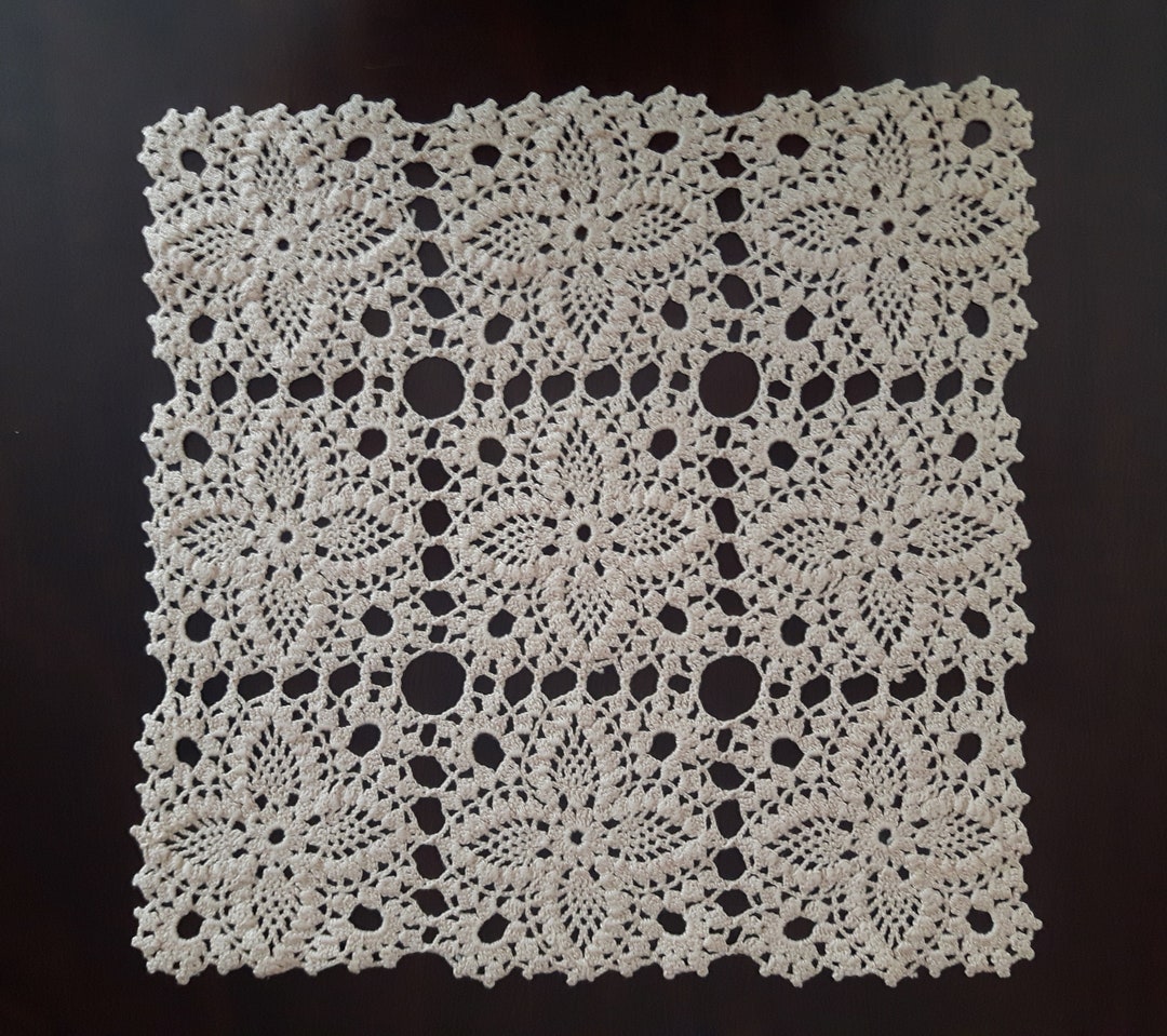 Hand Crochet Square Doily - Etsy