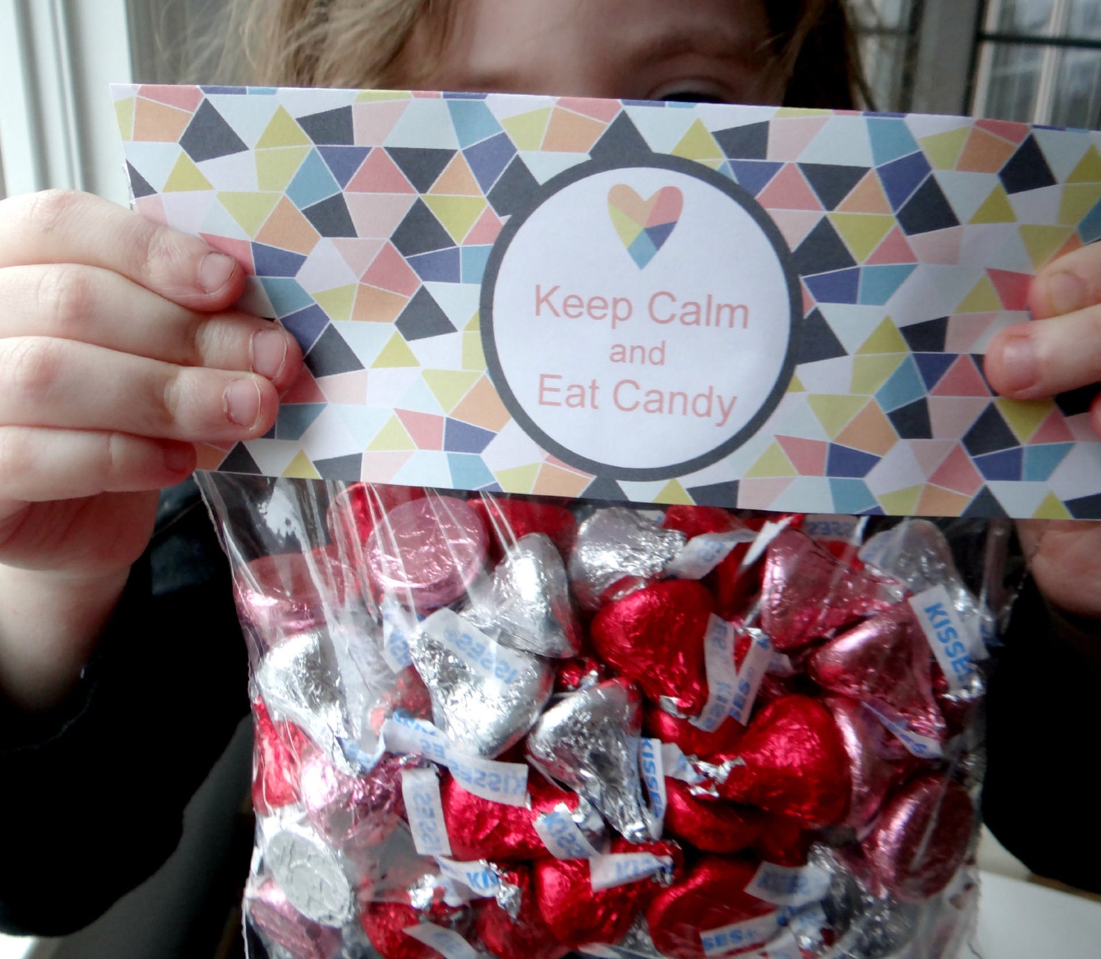 Instant Download Valentine Candy Bag Topper, Candy Bag Tags, Valentine ...