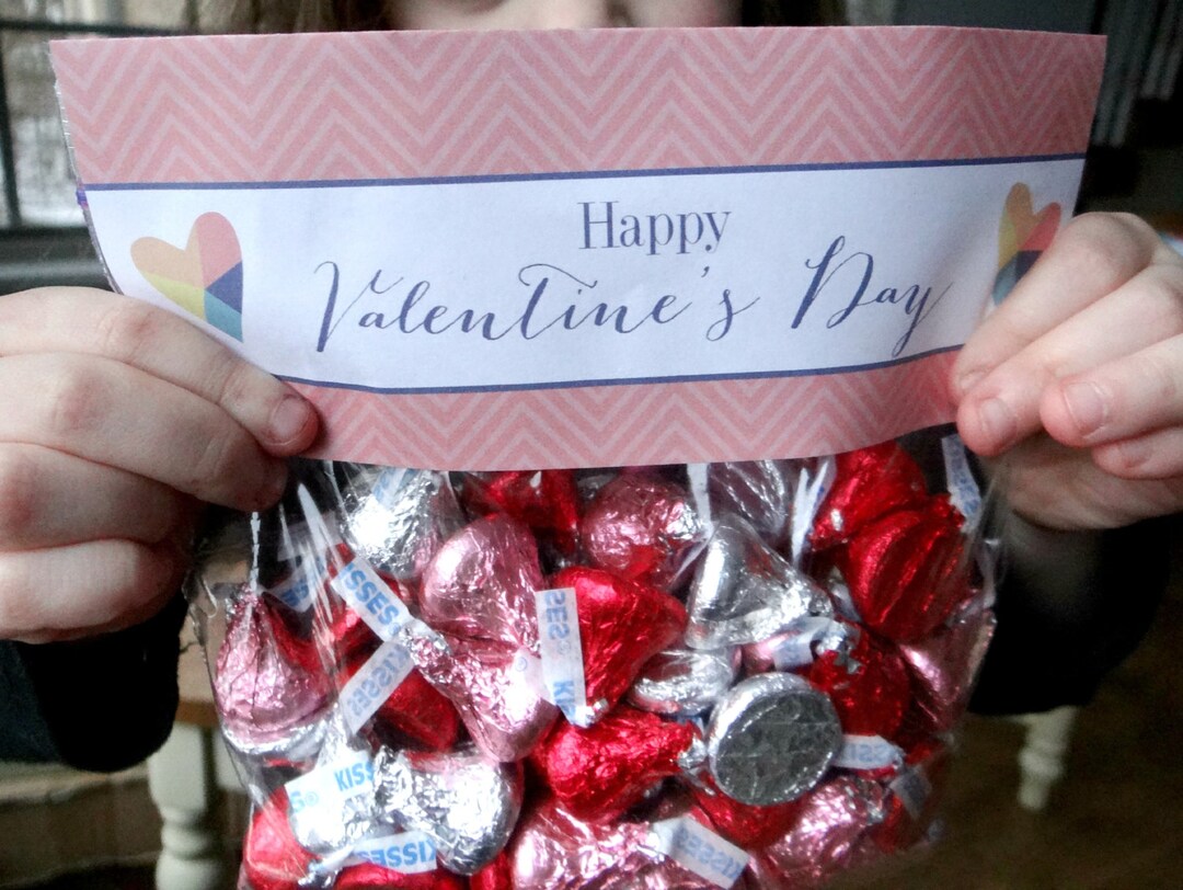 Instant Download Valentine Candy Bag Topper, Candy Bag Tags, Valentine ...