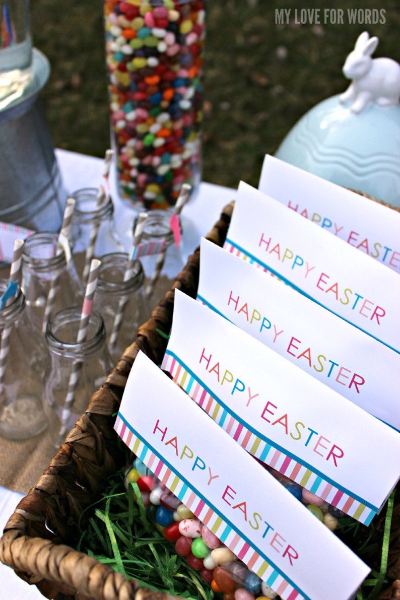 Easter Party Printables. Easter Decor and Decorations. PDF. INSTANT ...