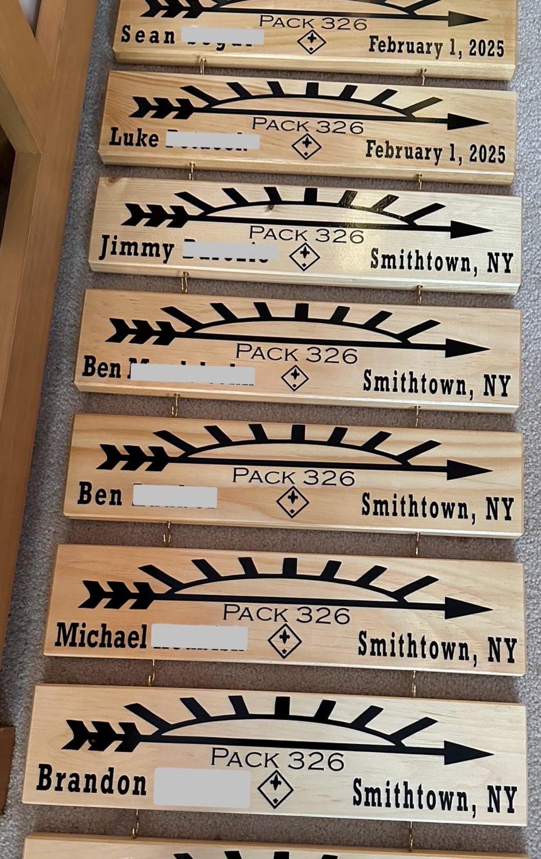 SCOUT Arrow of Light Plaques, 6 Count Personalized for Cub Scout - Etsy
